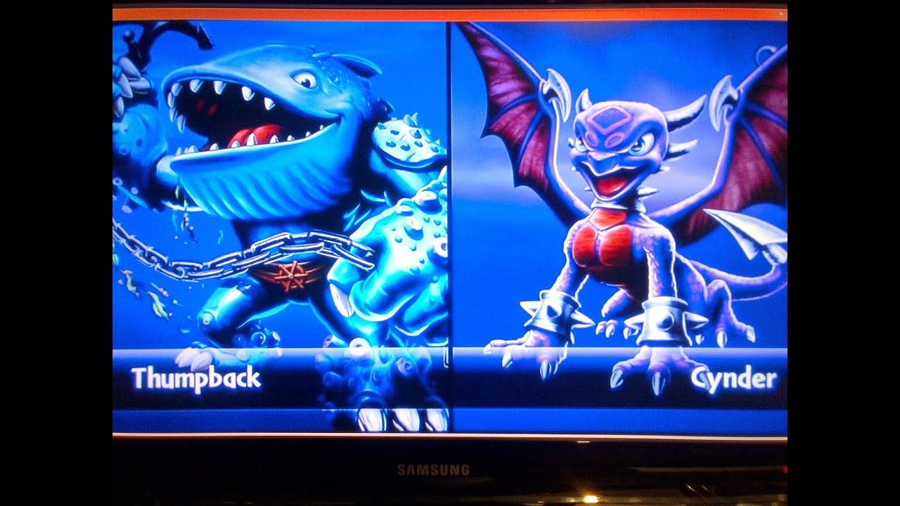 SKYLANDERS GIANTS THUMPBACK VS CYNDER - YouTube