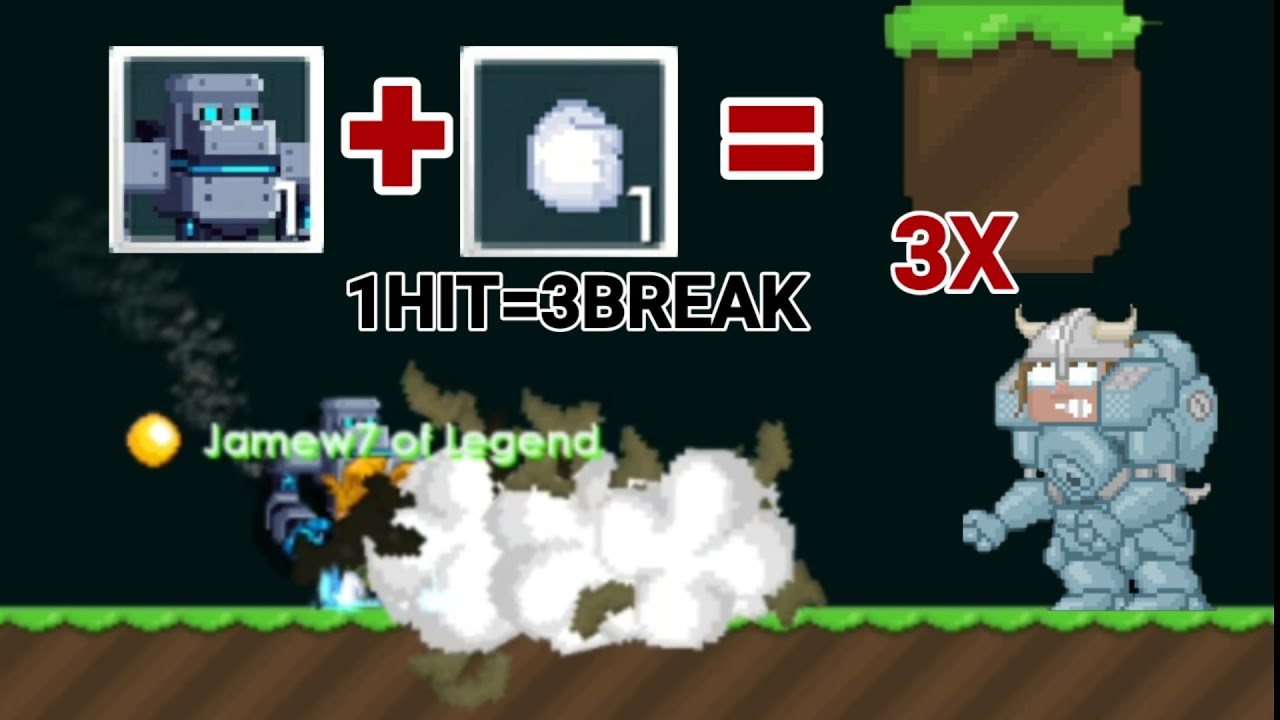 "1HIT = 3BREAK" OMG (MINING MECH + RAYMAN FIST) - Growtopia - YouTube