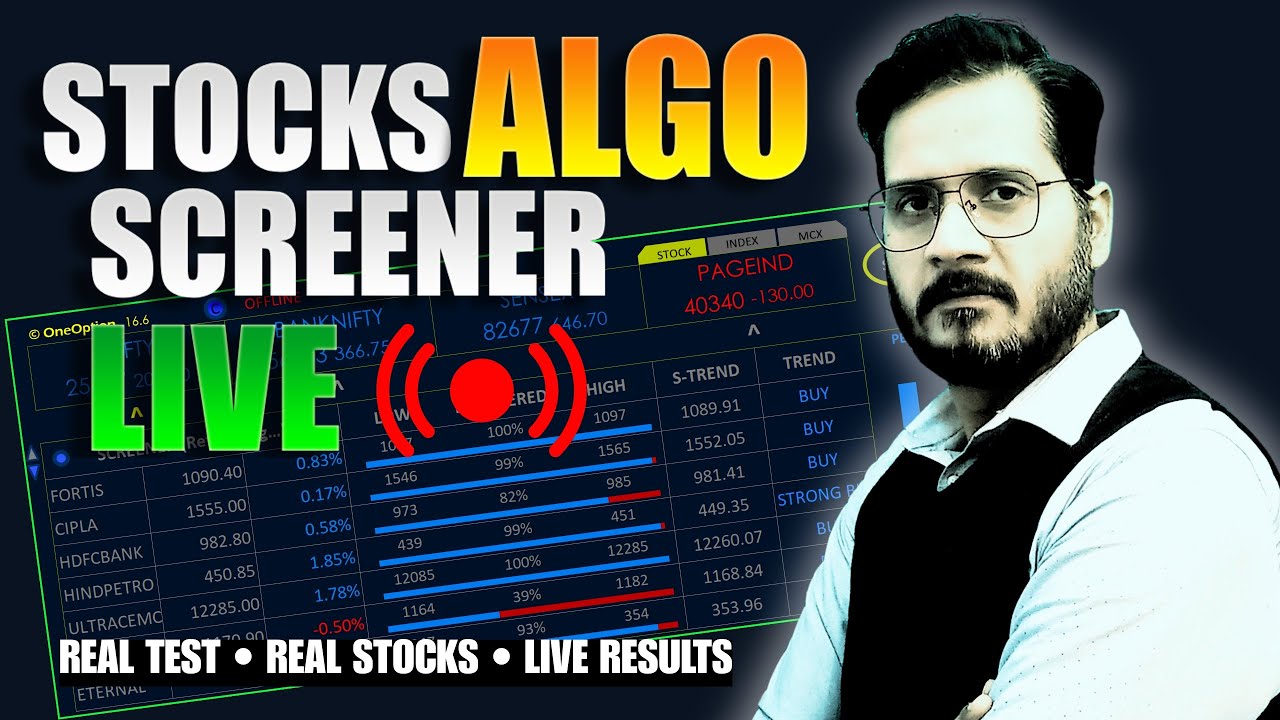 LIVE Testing ALGO, New Stock Screener — Real Market Results! - YouTube