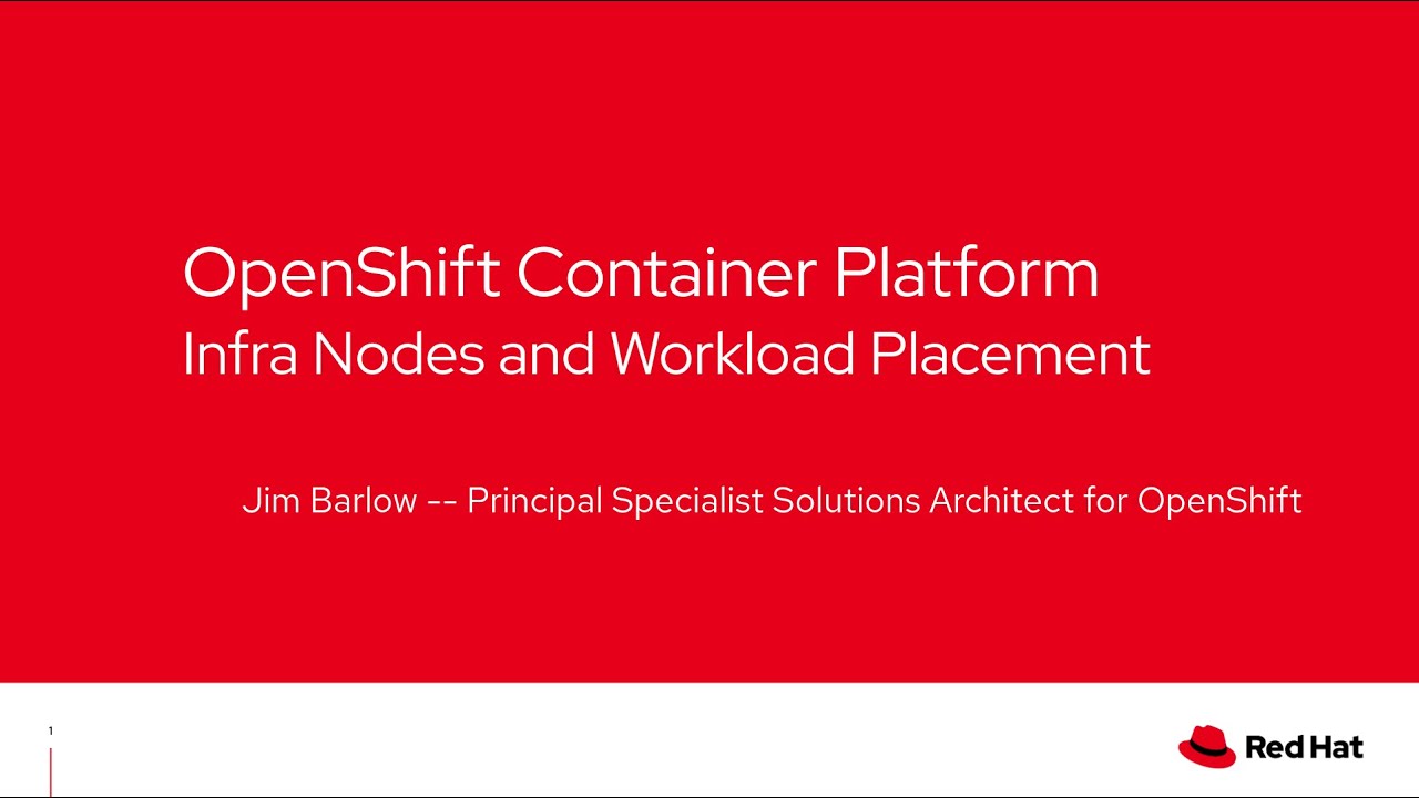 OpenShift Infra Nodes, Taints, and Tolerations - YouTube