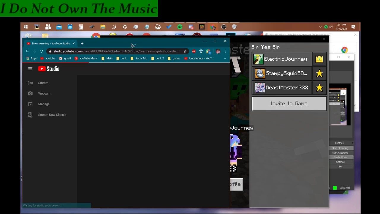 Minecraft (Mic and Music) - YouTube