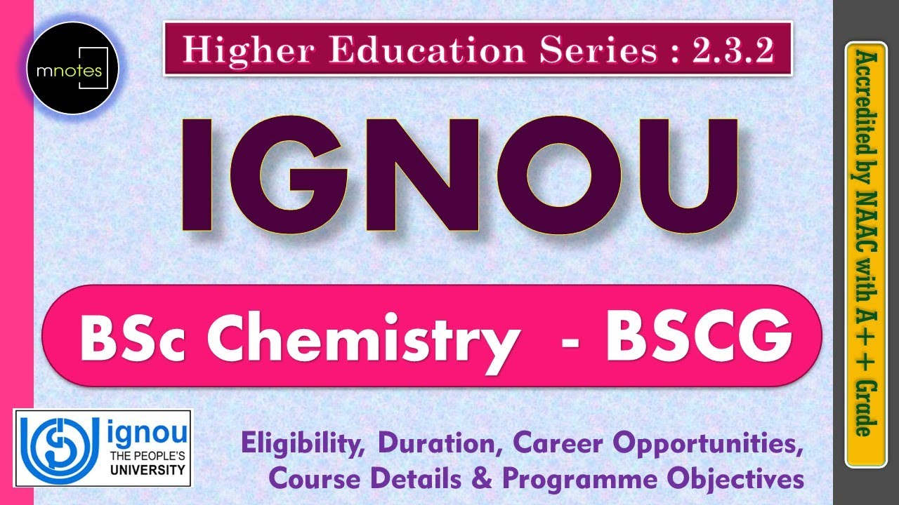 B Sc Chemistry |IGNOU in Malayalam| IGNOU BSCG - YouTube