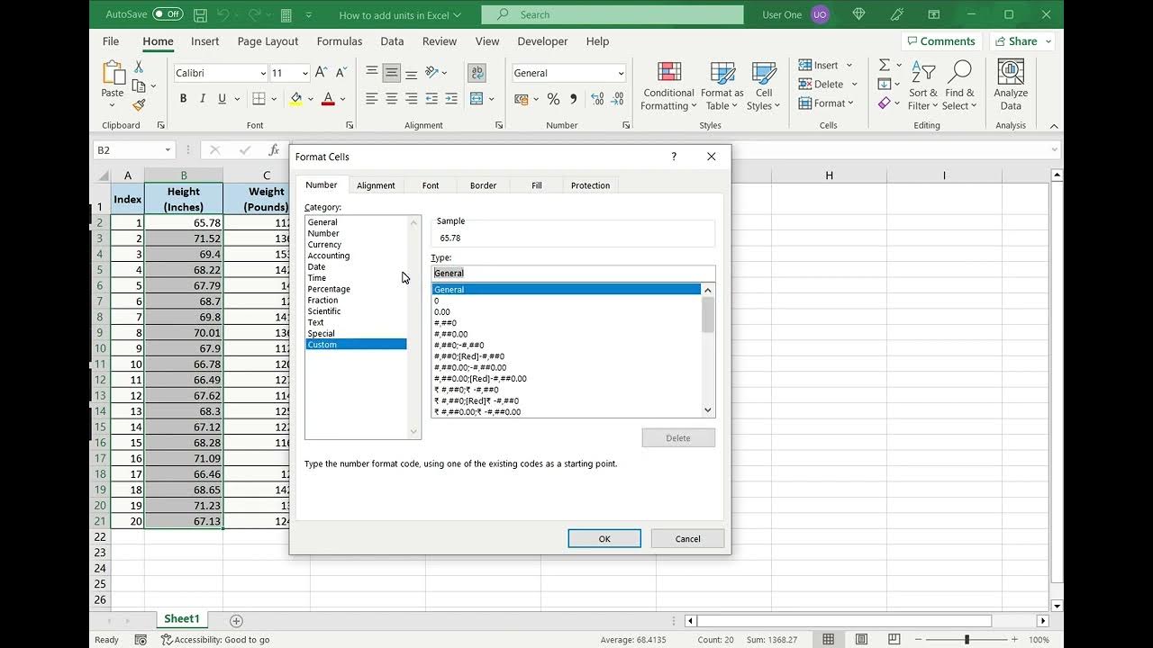 How to add units in Excel - YouTube