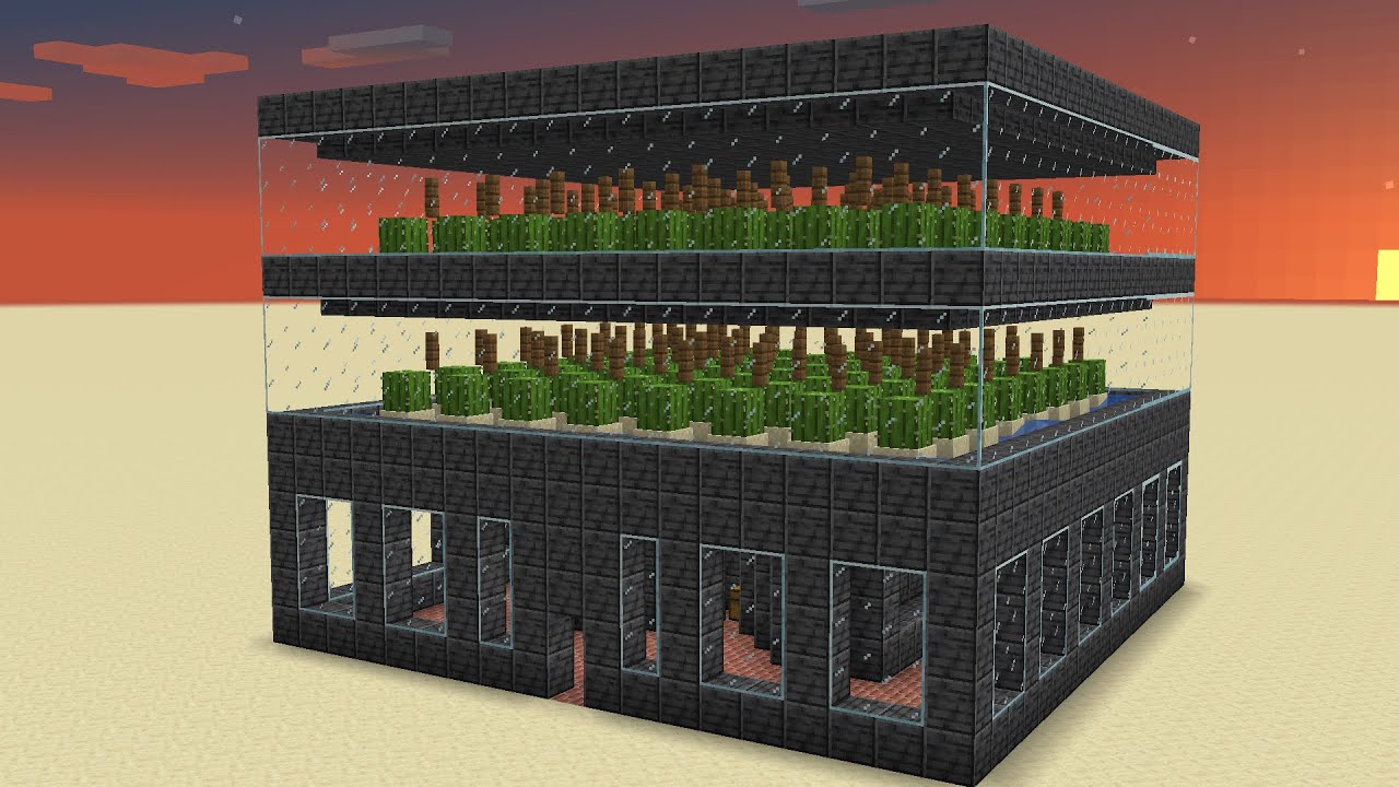 How To Build A Medium Sized Cactus Farm In Minecraft 1.17.1 - YouTube