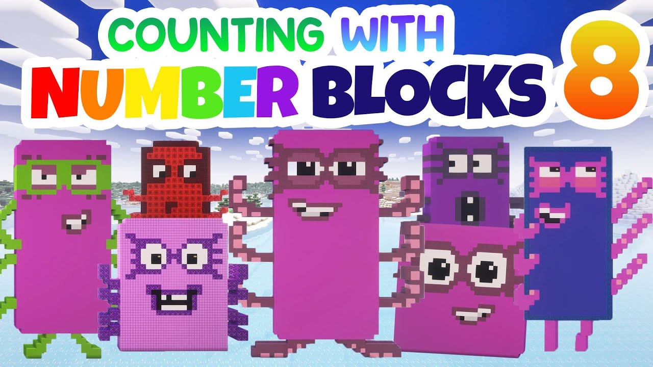 Counting Fun with Numberblock 8 | Math for Kids | Minecraft ...