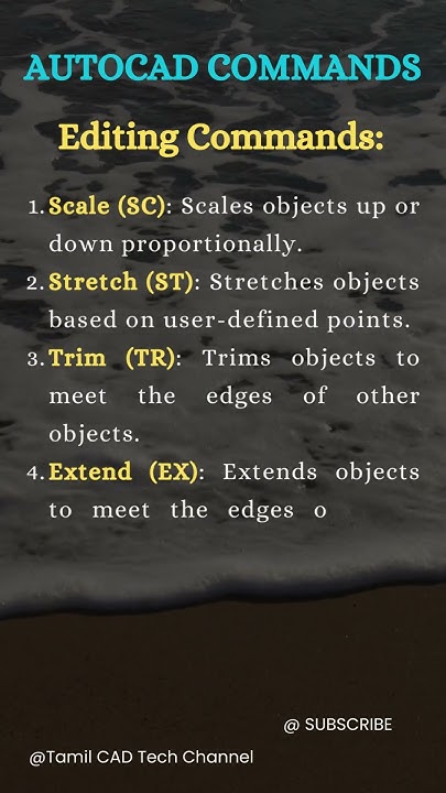 AutoCAD Editing Commands part 2 #shorts #autocad - YouTube
