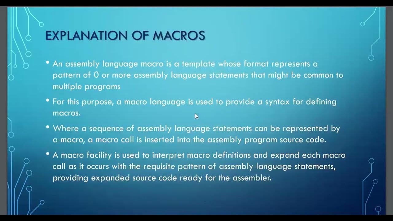 Part 08 Macros Subroutines In Assembly Language Youtube