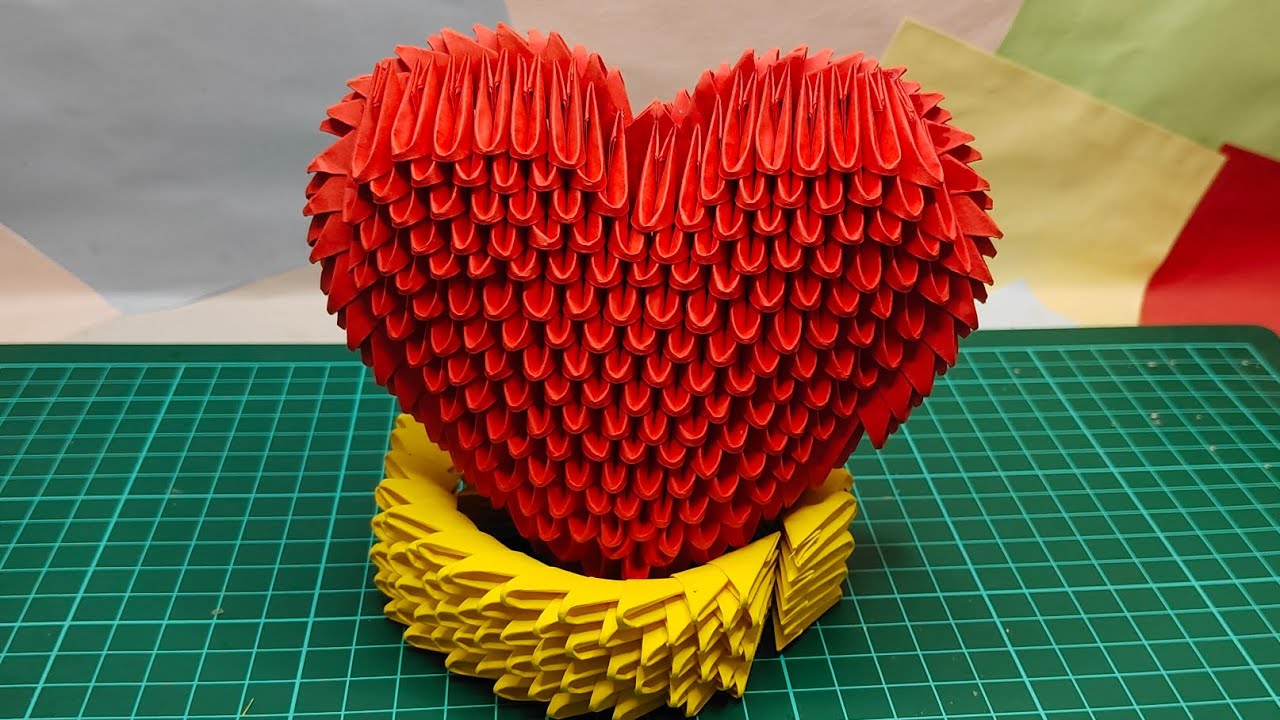3D ORIGAMI HEART || HOW TO MAKE 3D ORIGAMI HEARTS - YouTube