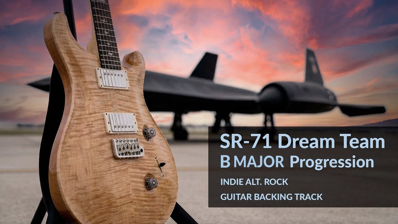 B MAJOR - SR-71 Dream Team (Indie Alt Rock Guitar Backing Track) - YouTube
