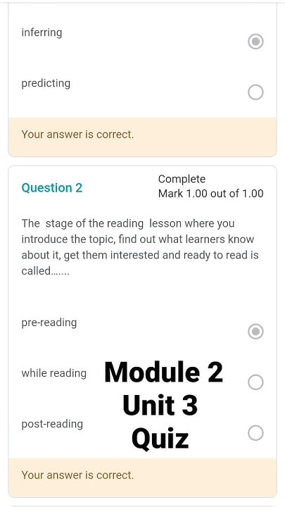 EaSTE| Training |QAED training App Module 2 | unit 3|Quiz - YouTube