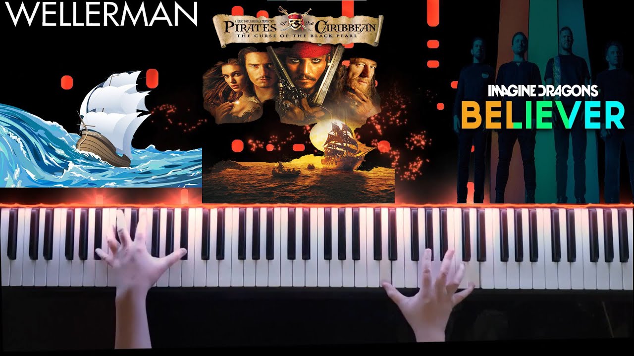 Piano MASH UP (Wellerman - Pirates of Caribbean - Imagine Dragons ...