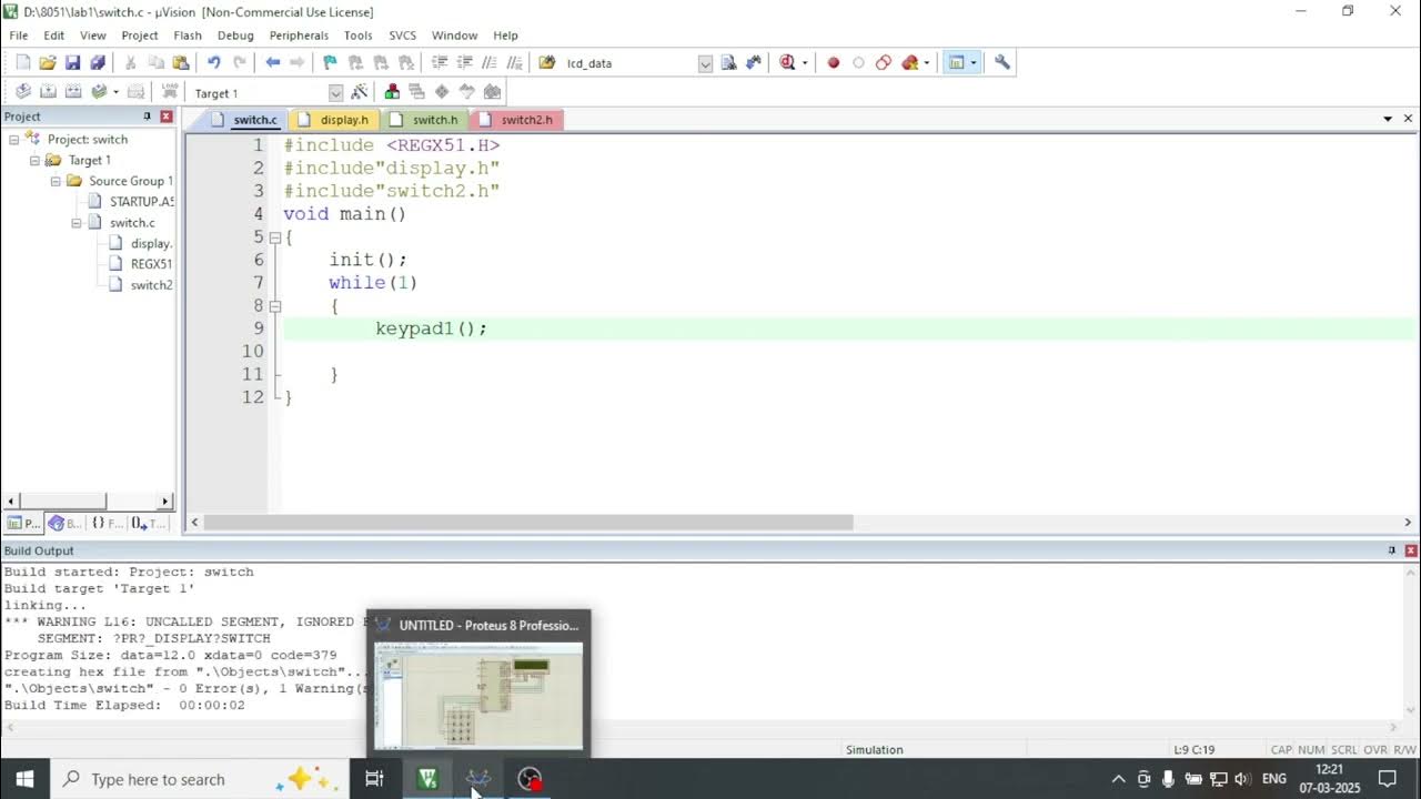 mobile keypad interface with 8051 in proteus #shortvideo#viralvideo# ...