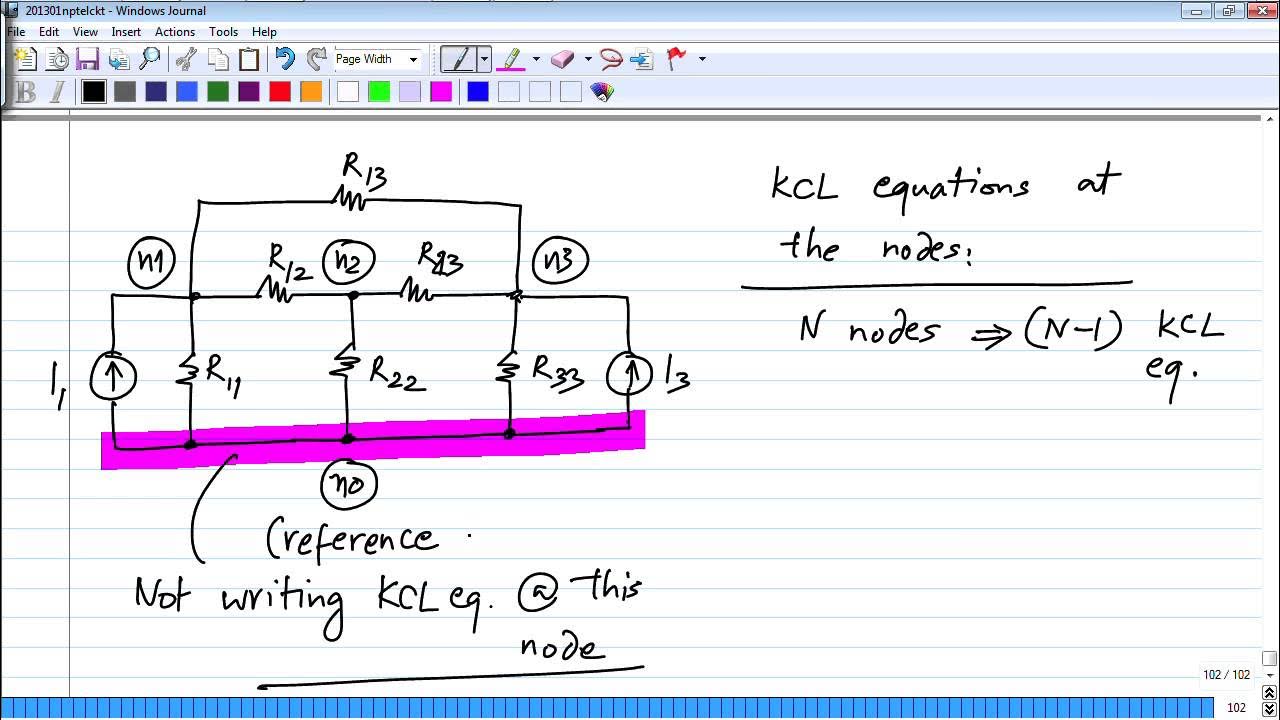 Mod-01 Lec-06 Circuit analysis; Number of KCL and KVL equations in a circuit; Nodal analysis ...