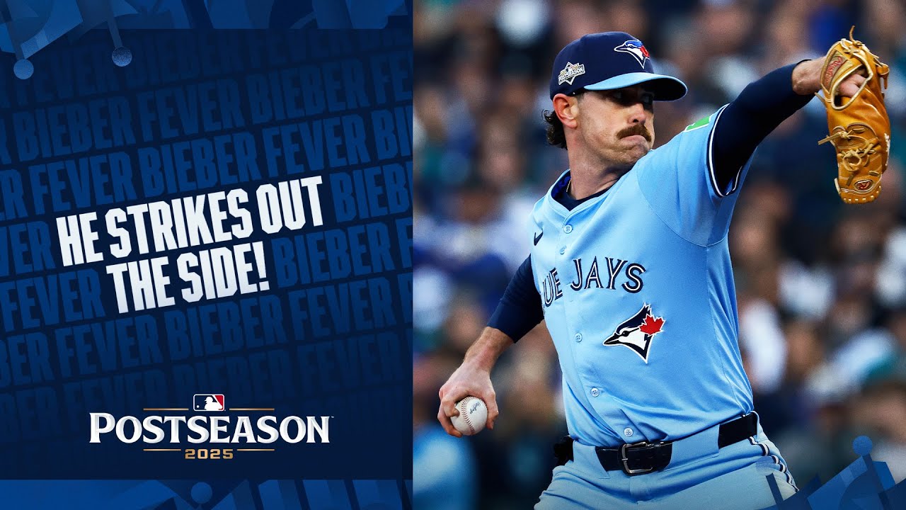 Shane Bieber STRIKES OUT THE SIDE against the Mariners in the 2nd ...