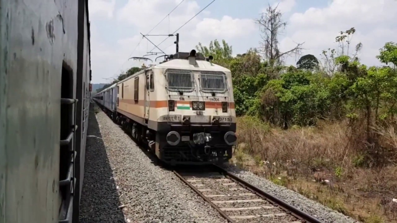 Shining LHB coaches Venad express cruising to destination with WAP7 ...