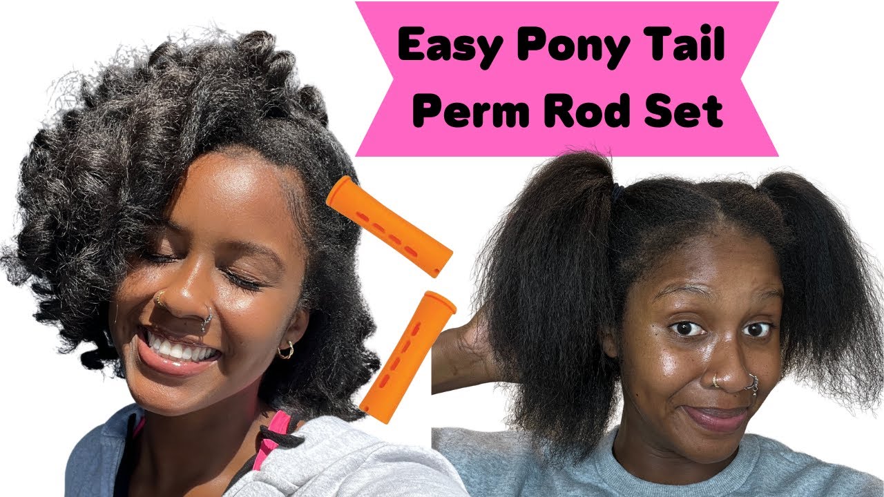 PonyTail Perm Rod Set on Blow Dried Hair Tutorial! - YouTube