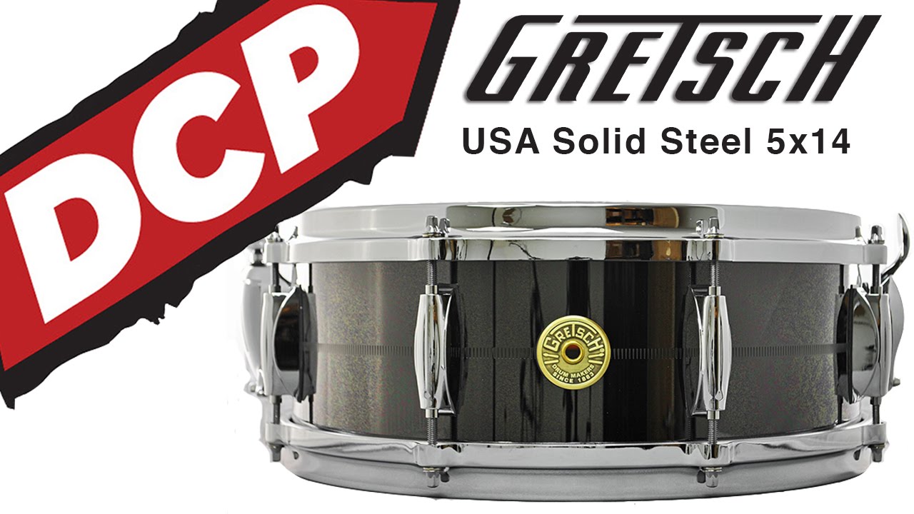 Video Demo: Gretsch USA Solid Steel Snare Drum 5x14 - YouTube