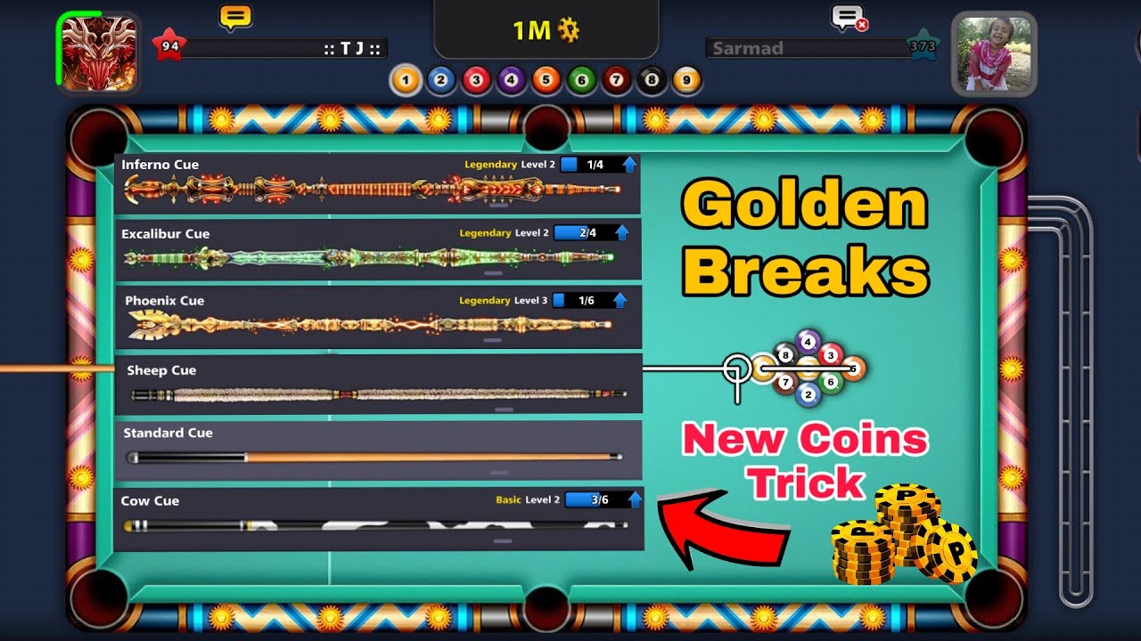 9 ball pool golden break with sheep cue standard cue cowhide cue and ...