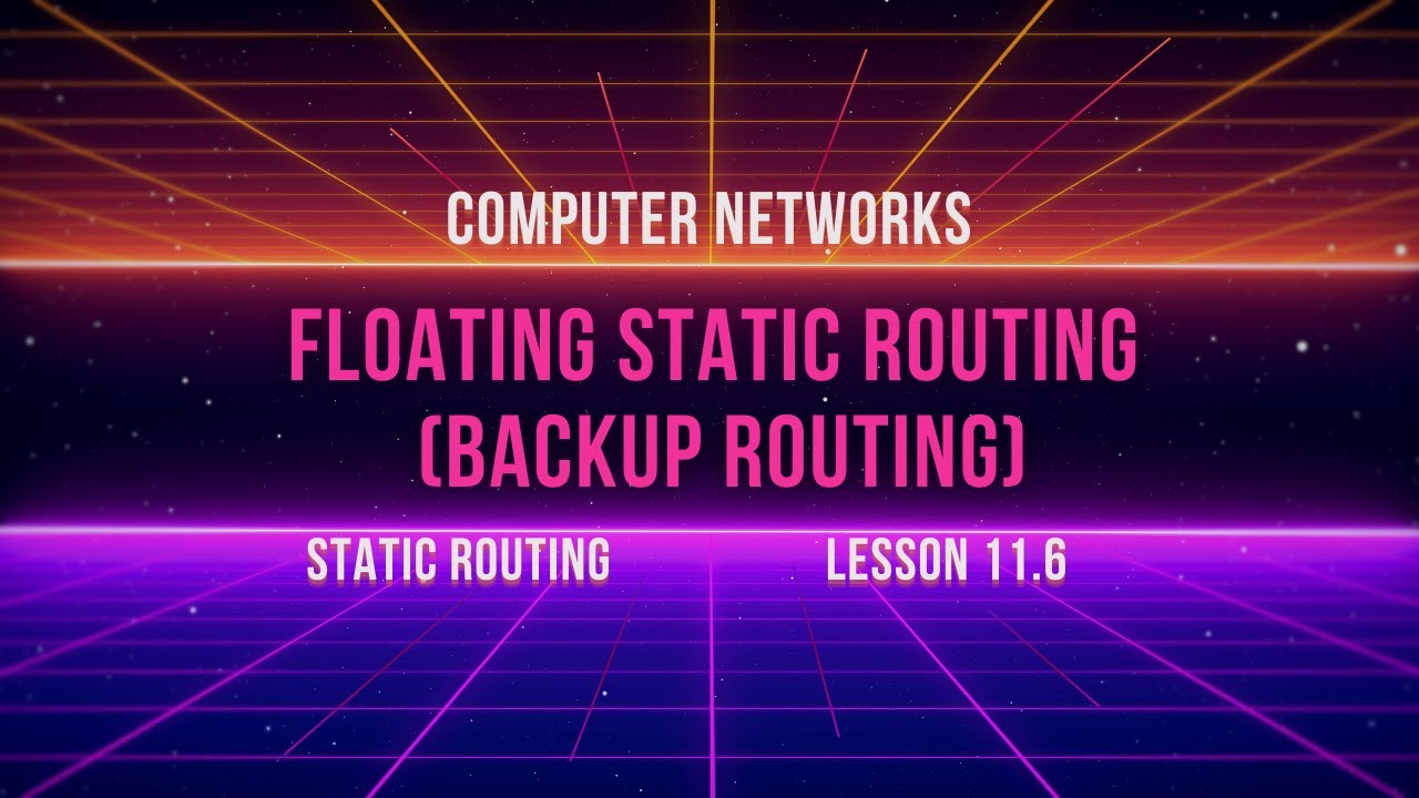 Lesson 11.6 | Floating Static Routing (Backup Routing) | Static Routing ...