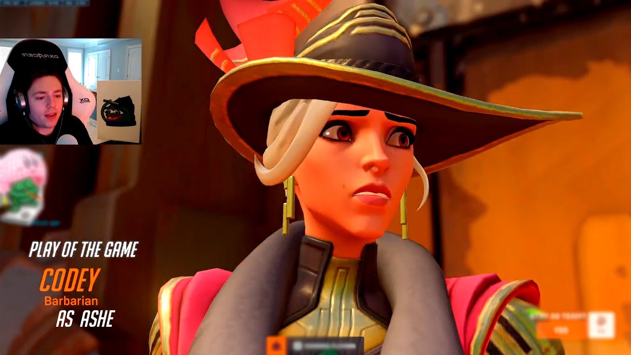 CODEY UNSTOPPABLE ASHE - POTG! [ OVERWATCH 2 SEASON 5 TOP 500 ] - YouTube