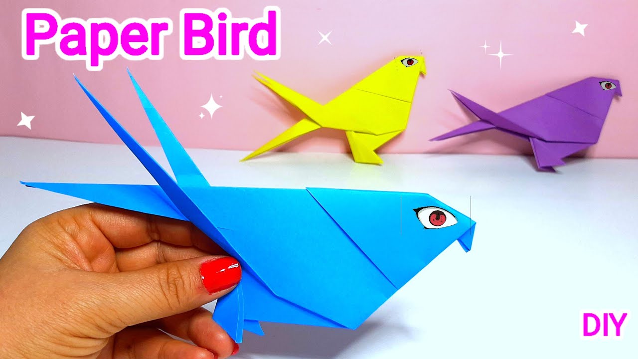 How to Make an Easy Origami Bird | DIY Paper Bird Tutorial | Paper bird ...