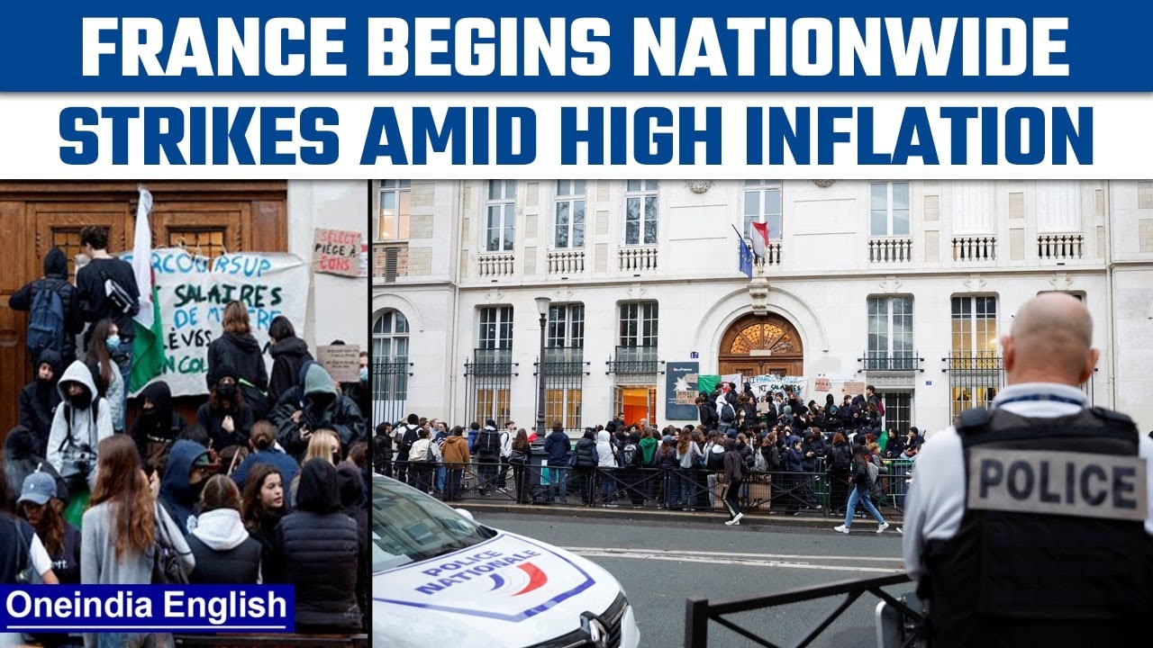 France trade unions begin nationwide strike amid high inflation ...