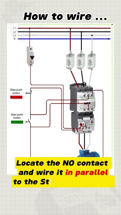 How to wire a contactor and overload relay. - YouTube