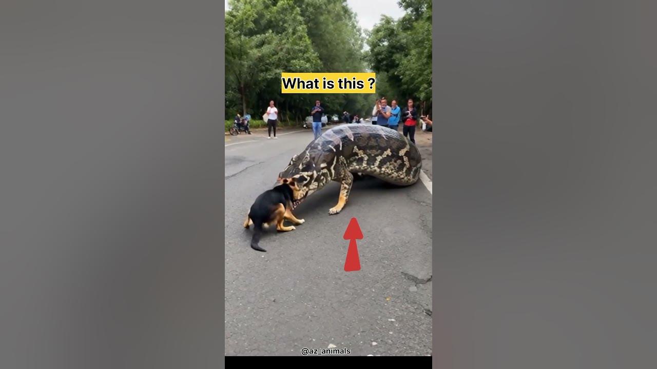 Two dogs vs. a strange creature #animals #dog #shorts #short # ...