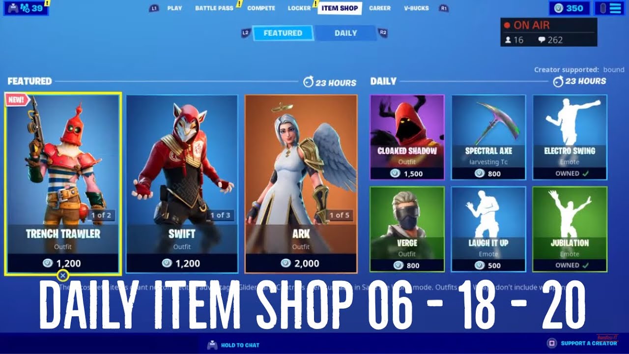 Fortnite daily item shop 6-18-20 Pt. 1 - YouTube
