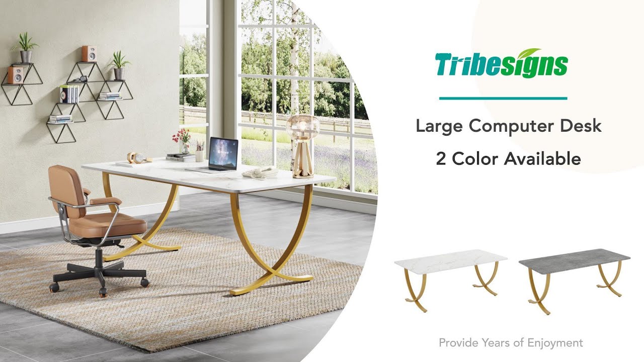 Tribesigns 63" Modern Dining Table - YS0035 - YouTube