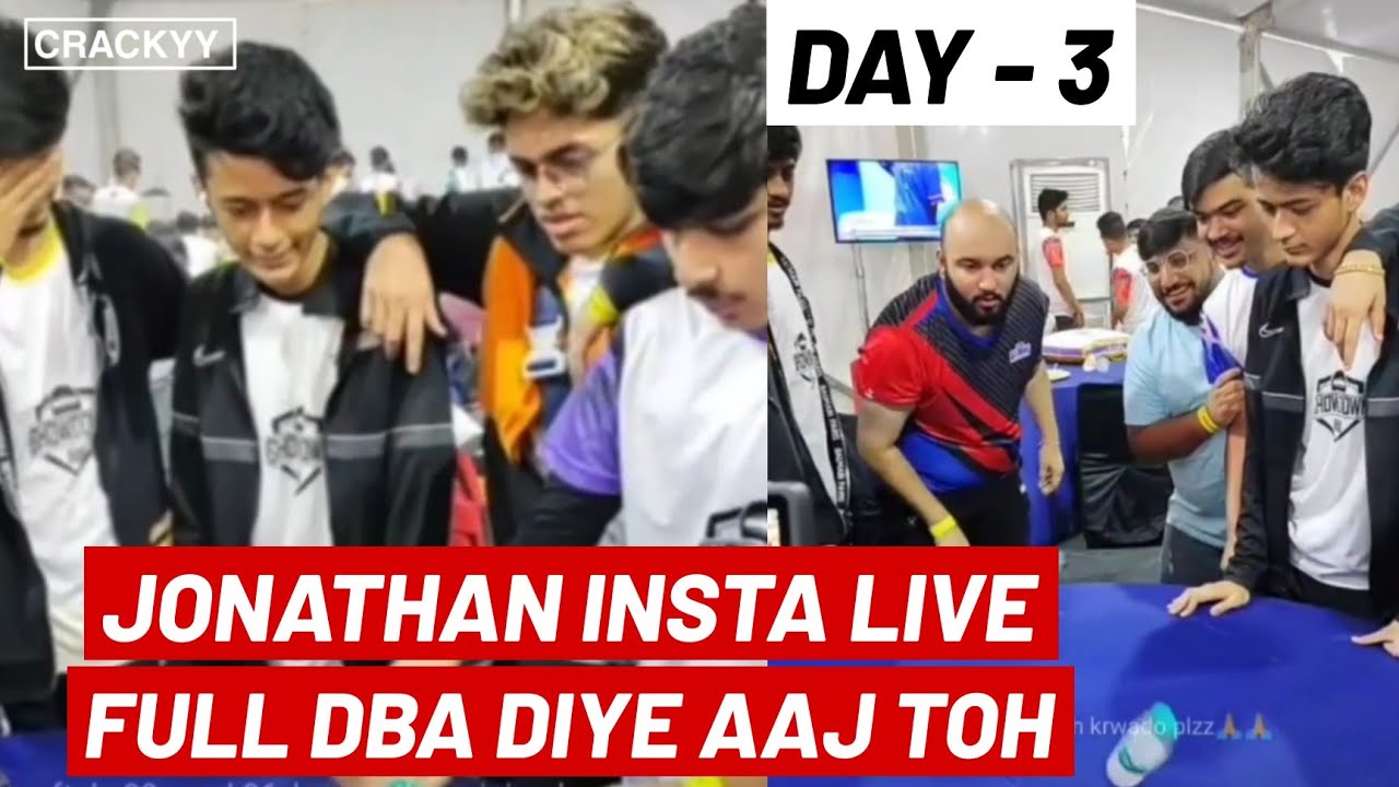 Jonathan Insta Live From Bgmi Lan Event 🔥 | Day - 3 | Full Masti🔥 - YouTube