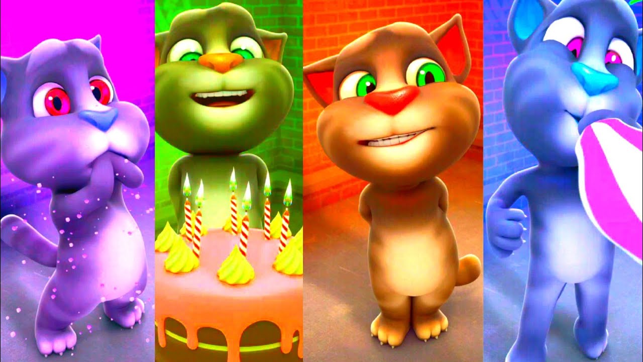 My Talking Tom colours funny movement || Talking Tom 🔴 All NEW Episodes ...