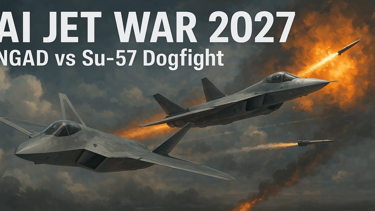 AI Fighter Jet War 2027 ️ NGAD vs Su-57 | Most Realistic Air Combat by ...