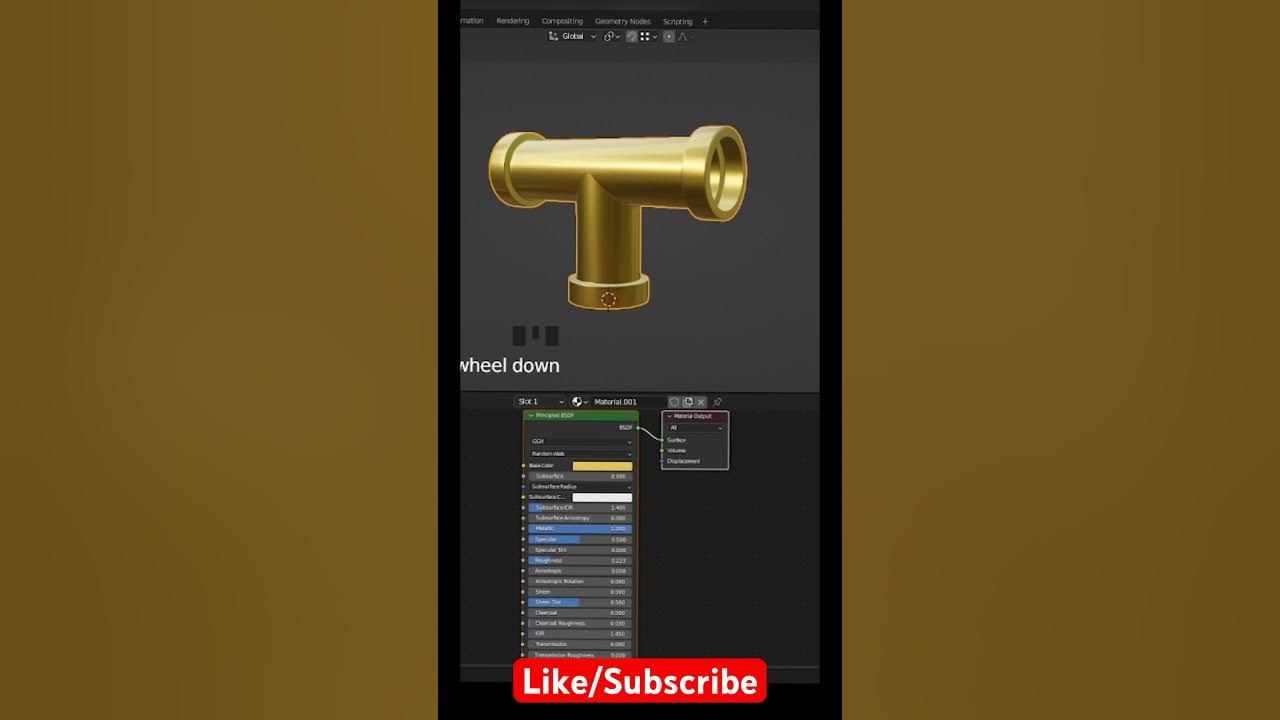 Easy Blender Tutorial: Creating Pipe Joints #blender #tutorial #shorts - YouTube