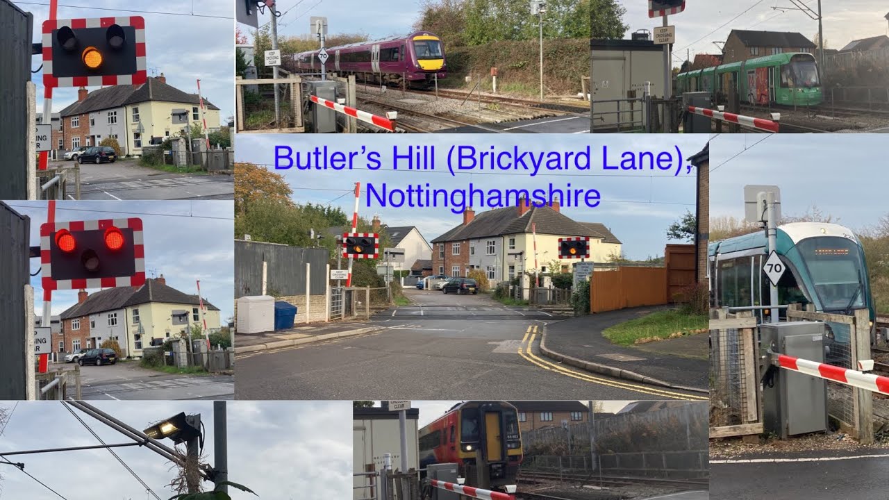 Butler’s Hill Level Crossing, Nottinghamshire - YouTube