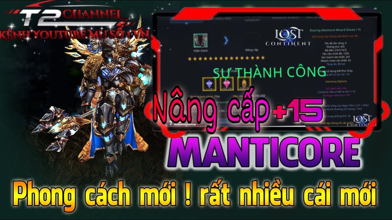 Mu Mobile - Nâng cấp sét Manticore +15 trong bản Uppdata mới nhất dễ ...