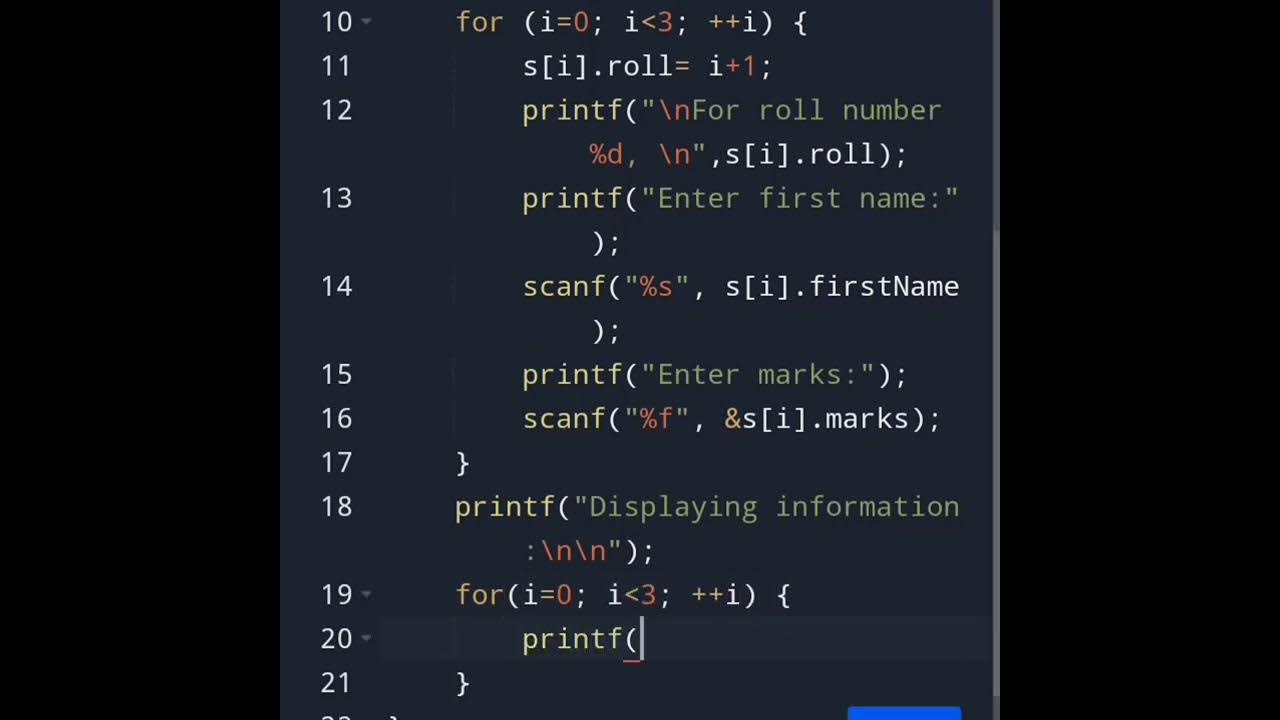 C Program to Store Information of Students Using Structure ⚡ | Full Explanation 💫 #education ...