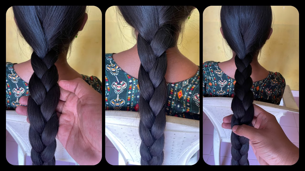 Silky long braid play || You might have never seen such beautiful braid ...
