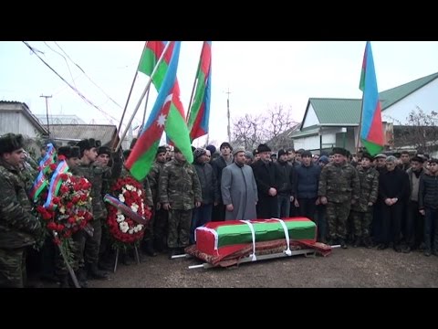 Sehid Rahib Quliyevin defn merasimi