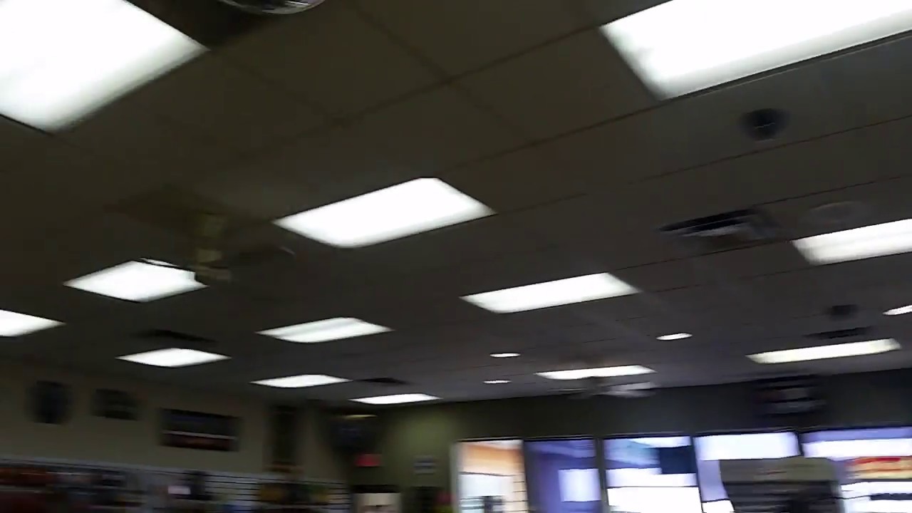 Dayton/Leading Edge & Menards Ceiling Fans in a gas station - YouTube
