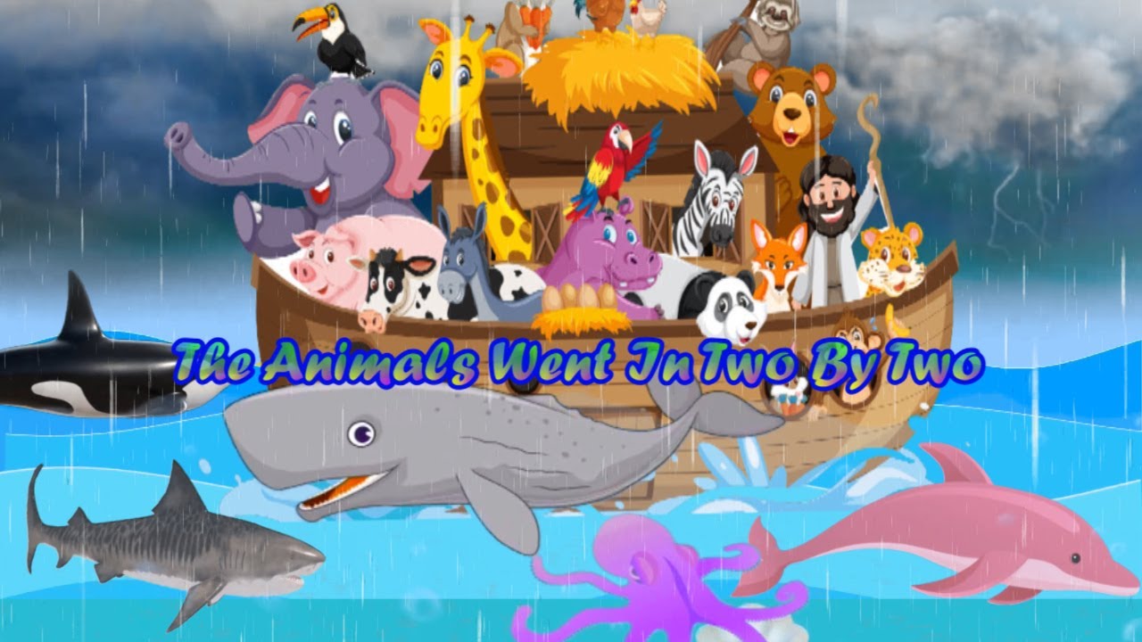 The Animals Went In Two By Two - Nursery Rhymes Kids Song - Animals ...