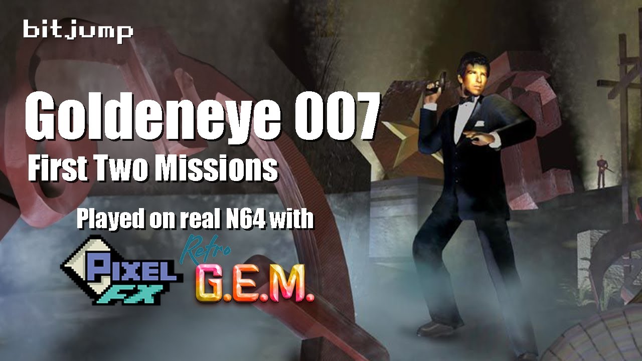 Goldeneye 007 at 1440p with Original N64! Pixel FX Retro Gem - YouTube