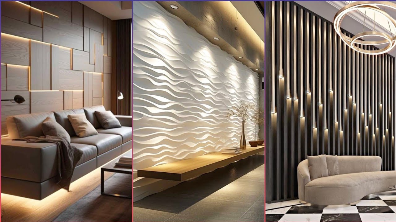 150 Modern PVC Wall Panel Design for Living room Wall Decoration 2025 ...