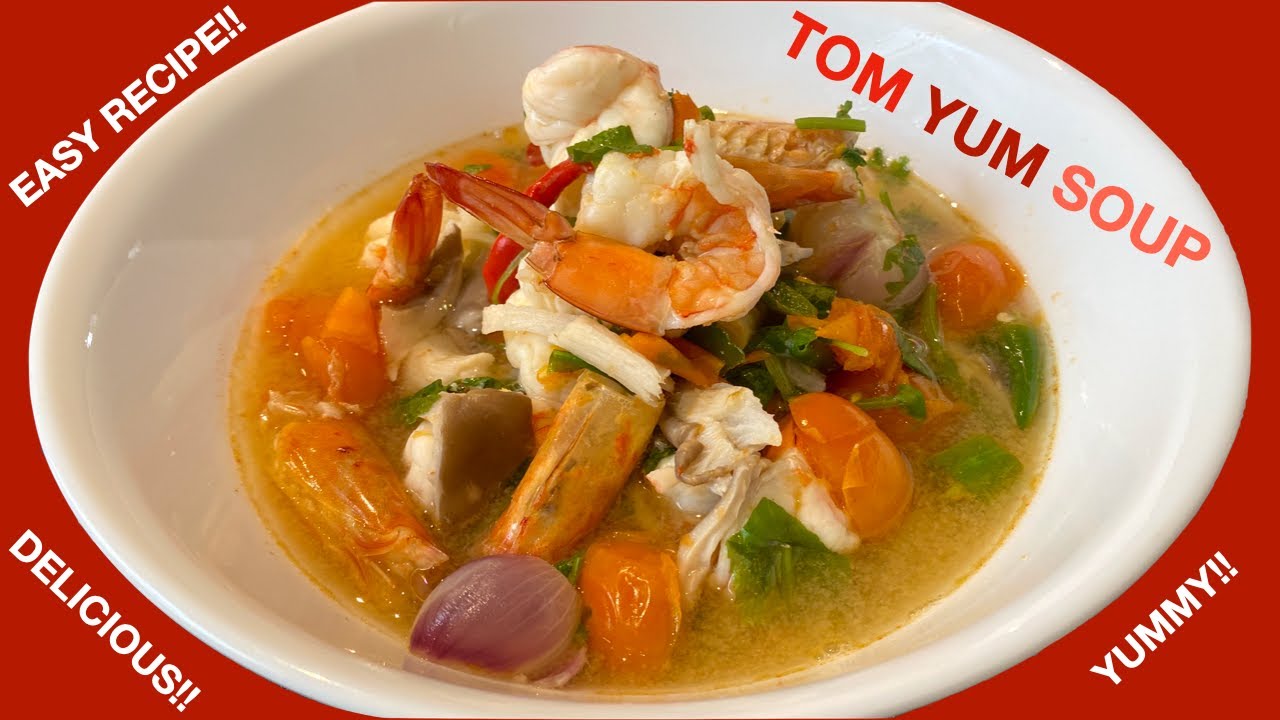 Tom Yum Soup Recipe (Clear Soup) - YouTube