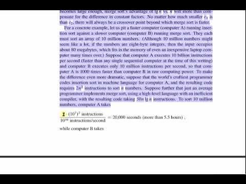 introduction to algorithms - CLRS : reading02 - YouTube
