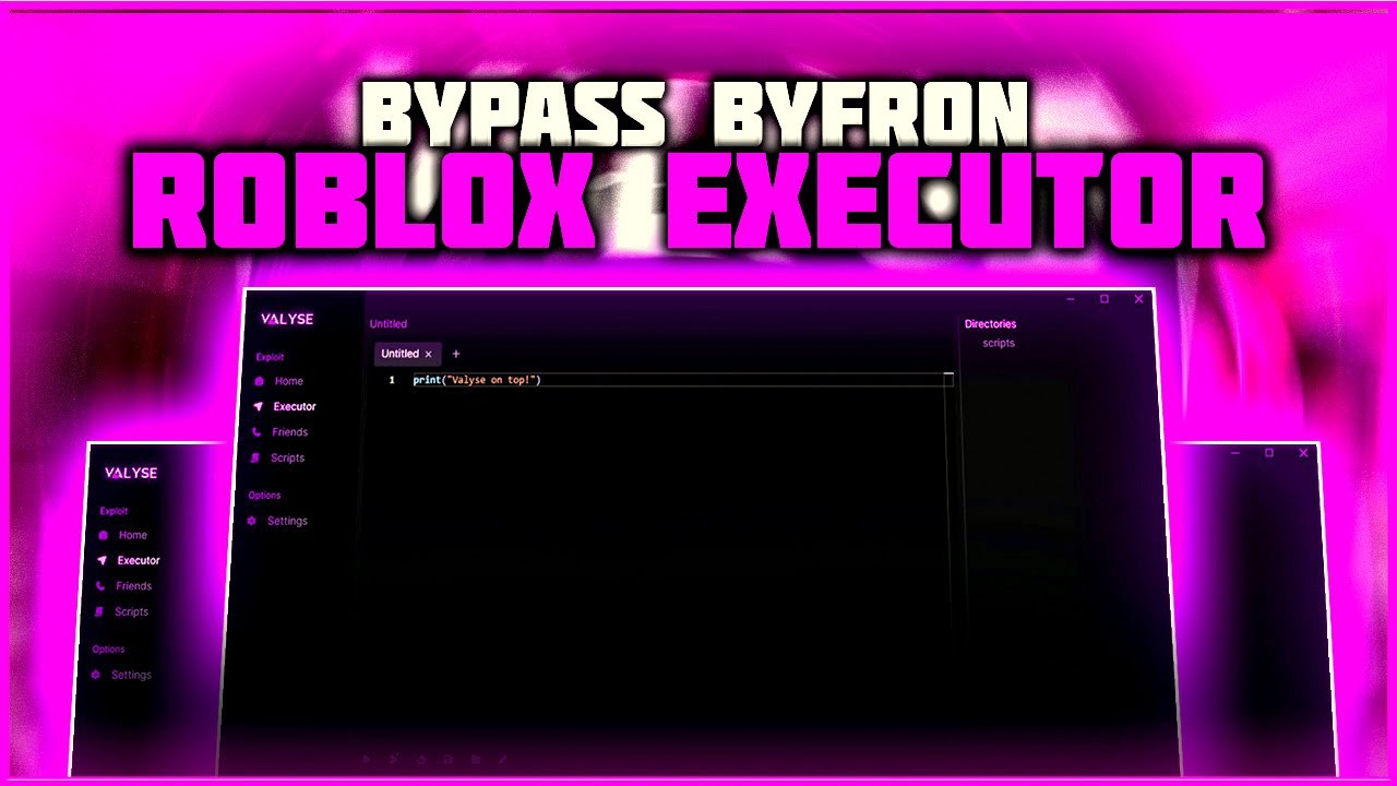 BEST ROBLOX EXECUTOR 💖 ROBLOX EXPLOIT // EXECUTOR BYPASS BYFRON - NO ...
