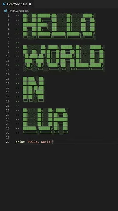 Hello World in Lua #Shorts - YouTube