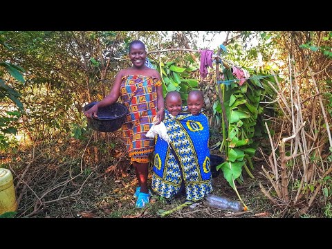 Bathing in my Traditional African Village Bathroom//African village ...