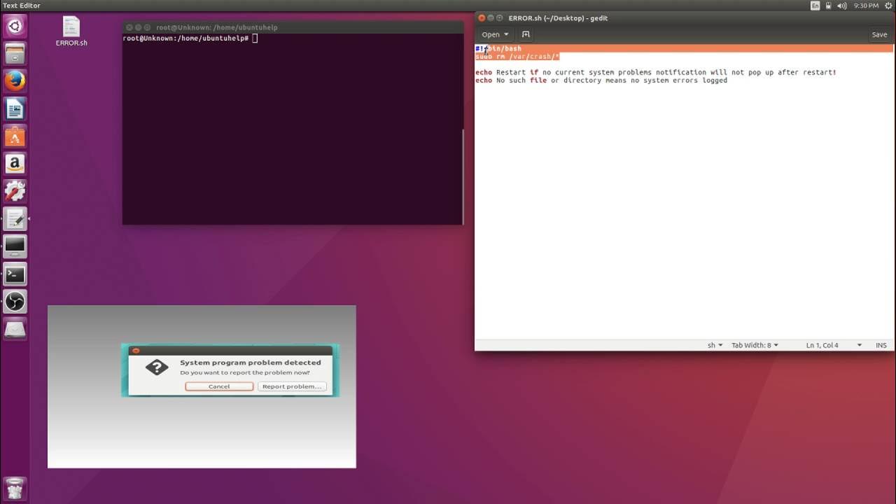 Ubuntu System Crash Help & How to run .SH files - YouTube
