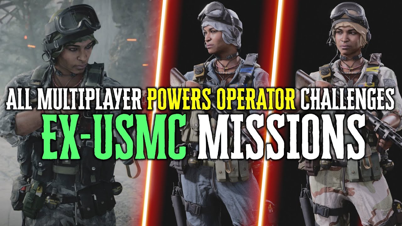 ALL POWERS OPERATOR MISSIONS (EX-USMC) Challenges Season 3 Black Ops ...